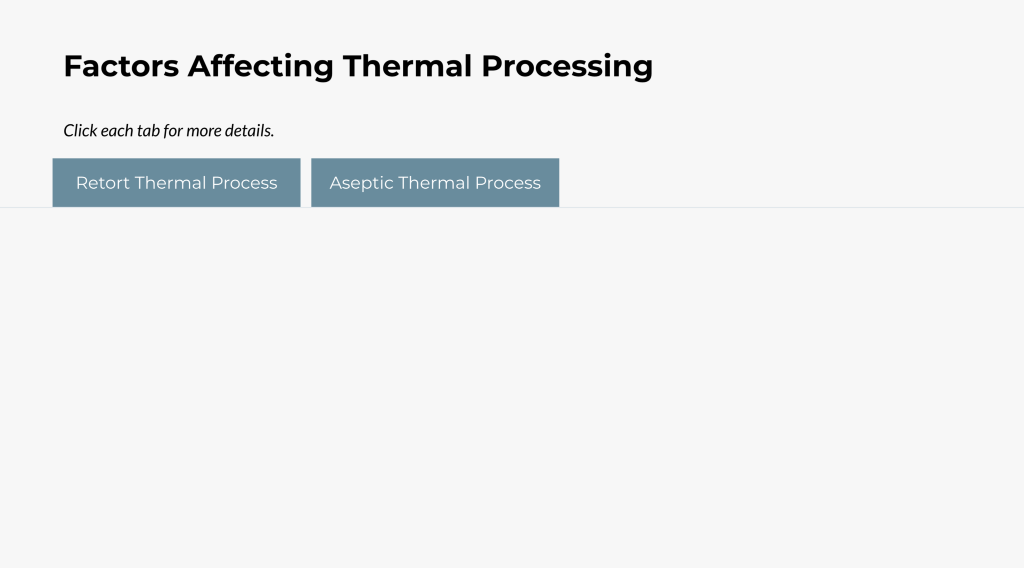 Critical Factors in Thermal Processing Operations - IEH Academy