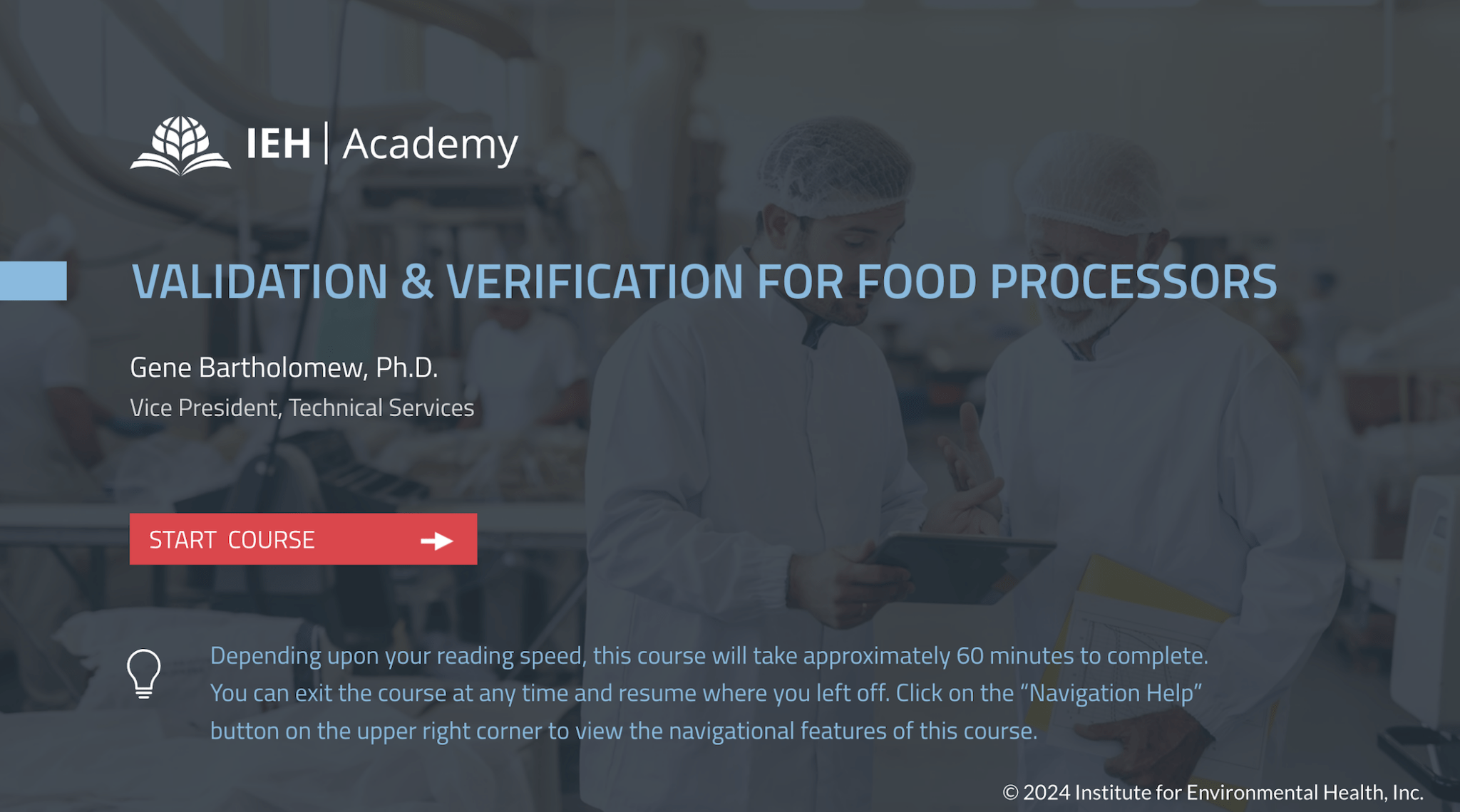 Validation and Verification for Food Processors - IEH Academy