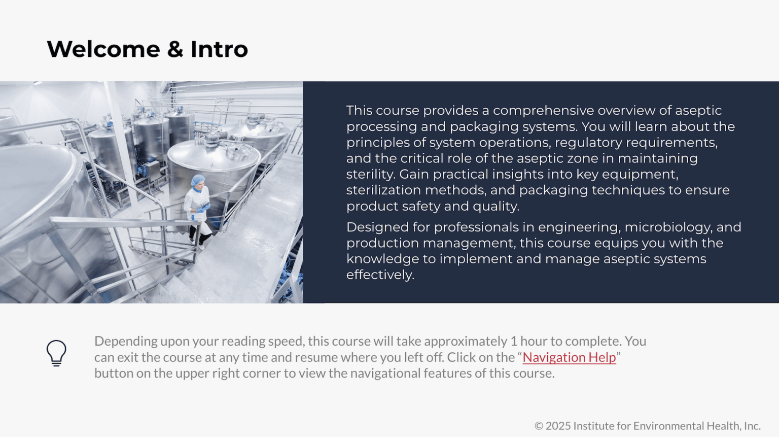 Aseptic Processing and Packaging Systems - IEH Academy