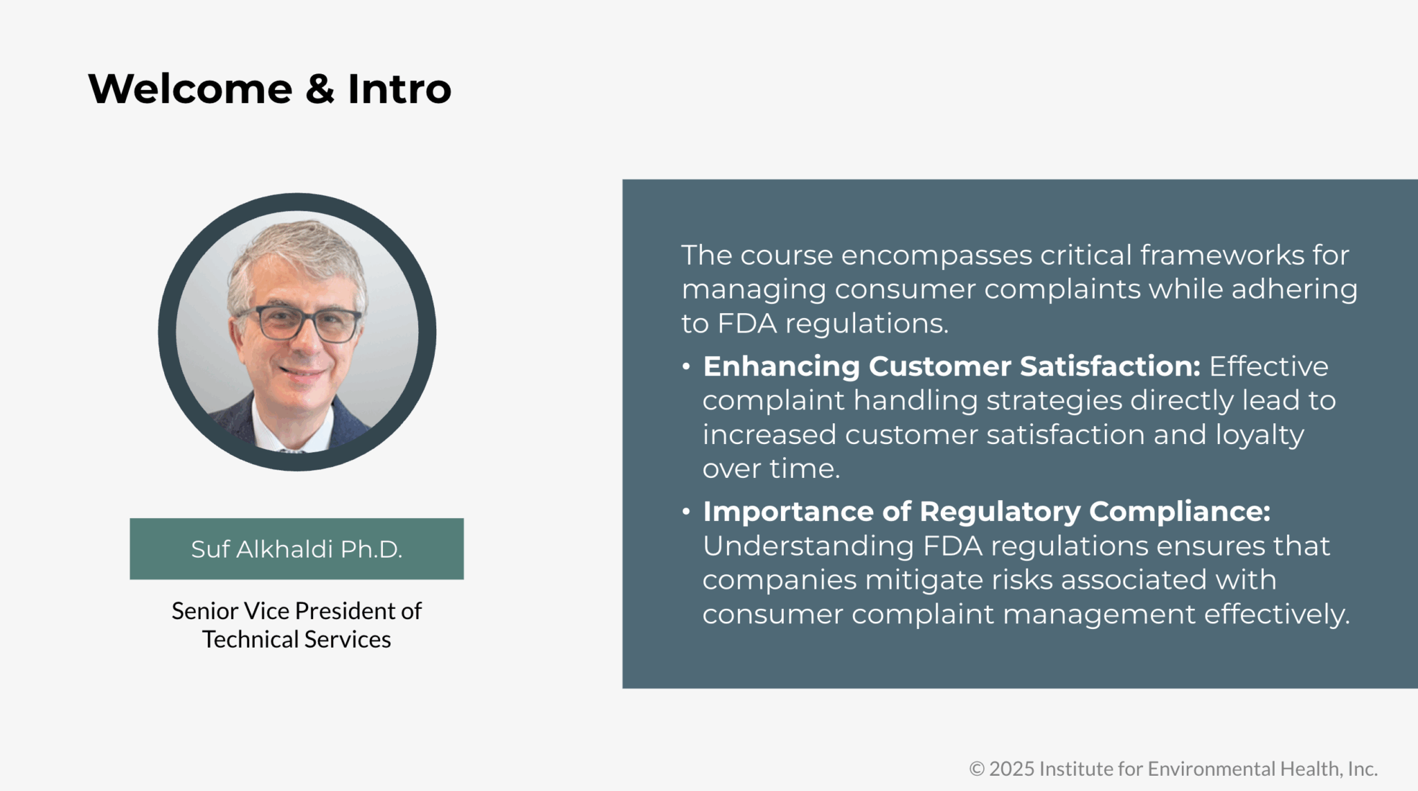 Managing Consumer Complaints & FDA Compliance - IEH Academy